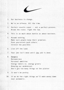 Rob Strasser: Nike Principles – design manifestos .org